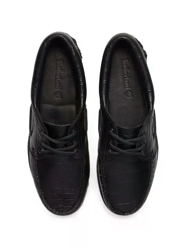 Timberland Authentic Croc-effect Leather Boat Shoes