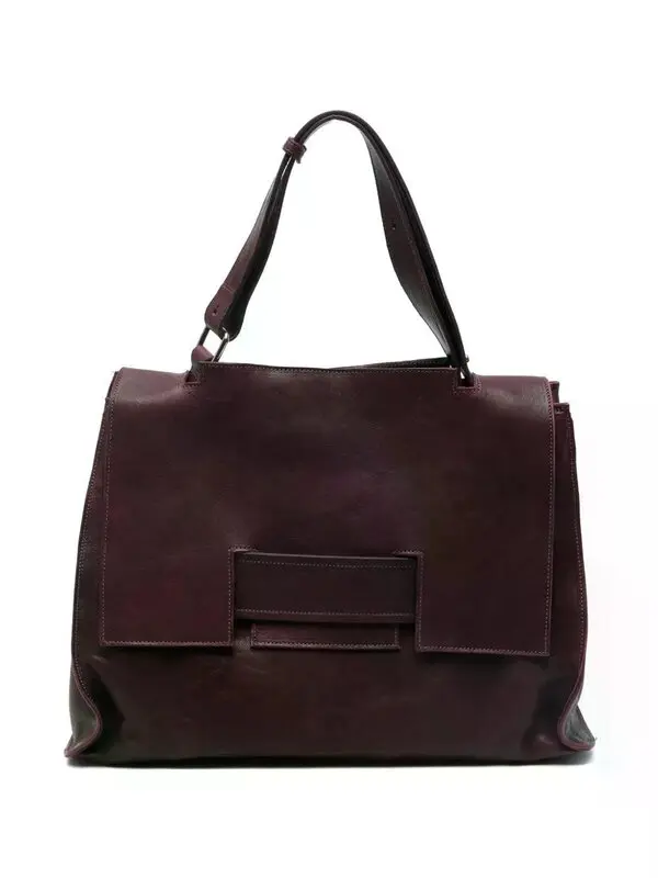 SOMMET Large My Way Leather Shoulder Bag - Red