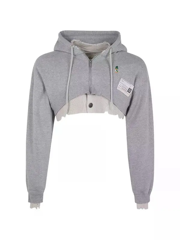 Mihara Yasuhiro Cropped Layered Hoodie