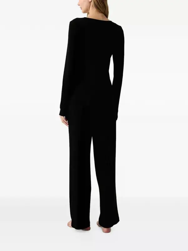 Dkny Ribbed Logo-patch Pajama Set