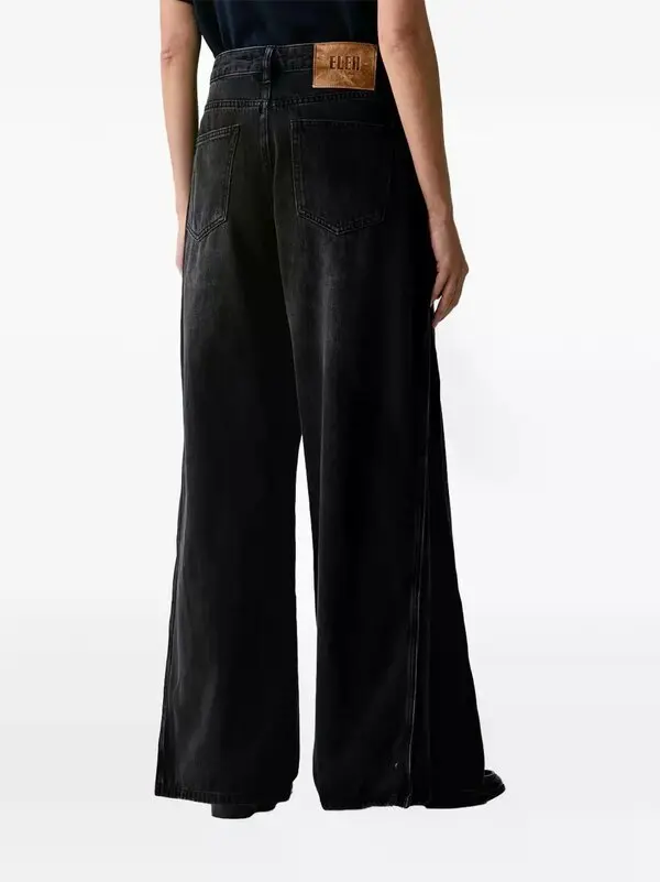 ELEH Faded Wide-leg Jeans