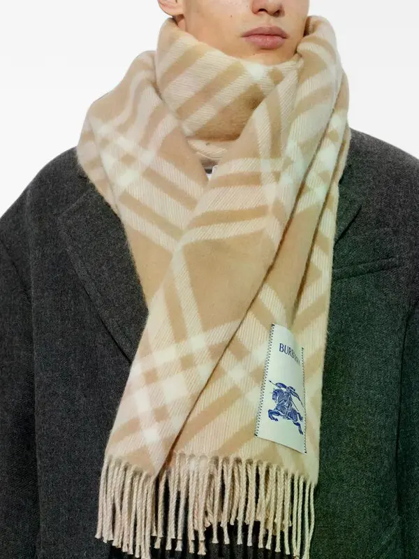 Burberry Check Alpaca-wool Scarf