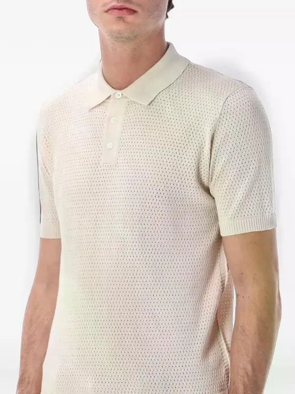 ROBERTO COLLINA Mesh-knit Polo Shirt