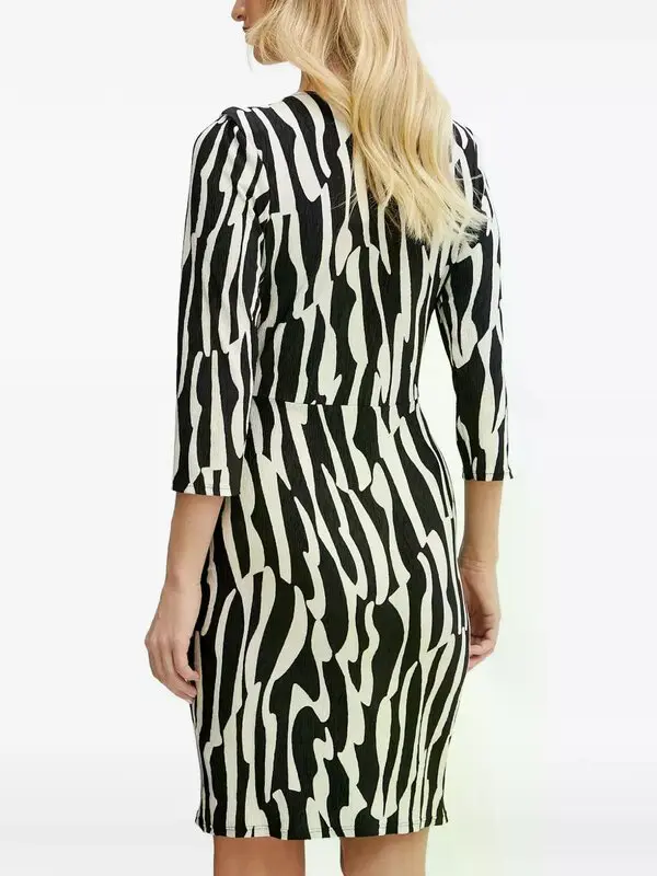 MORGAN Abstract-print Wrap-style Midi Dress