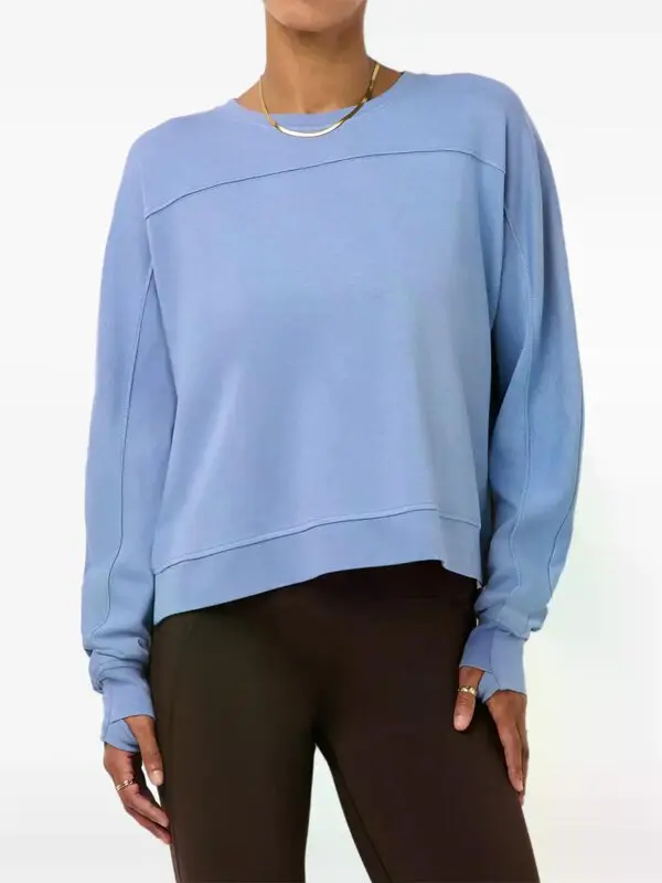 Sweaty Betty After Class Thumb-slot Panelled Sweater - Blue