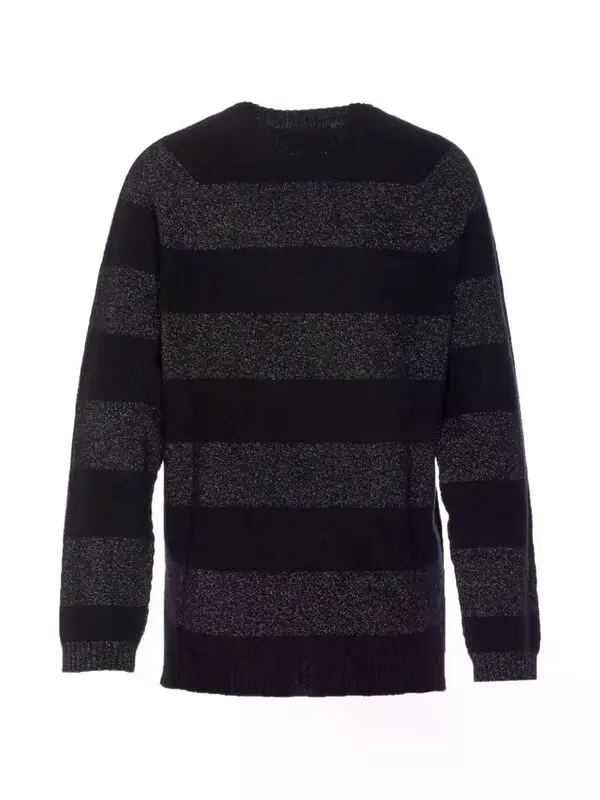 TWINSET Striped Lamé-effect Sweater