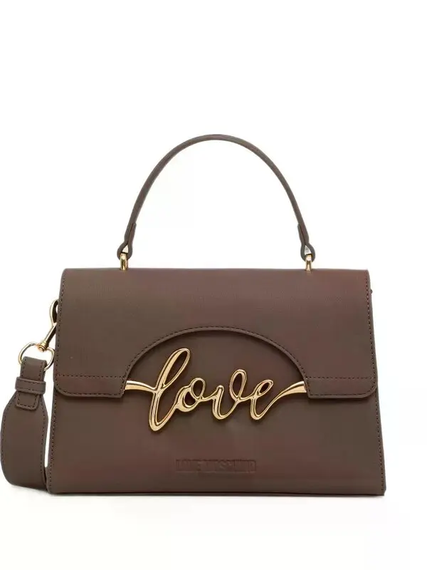 Moschino Logo-plaque Tote Bag - Brown