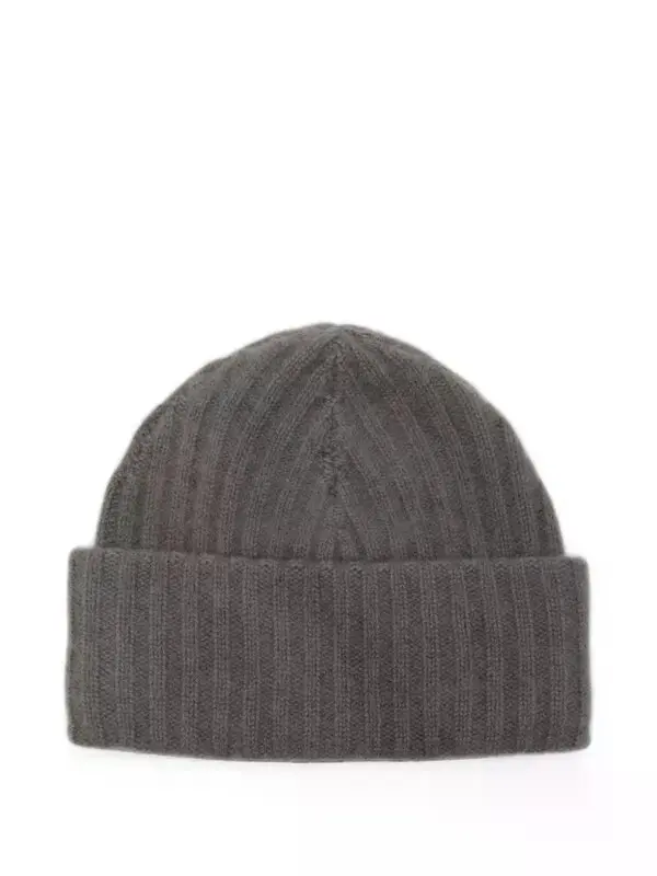 LISKA Lina Ribbed-knit Beanie Hat - Grey