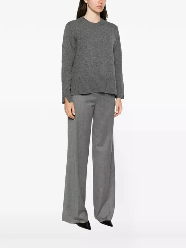 Alpha Studio Ribbed-trim Slit-cuff Sweater