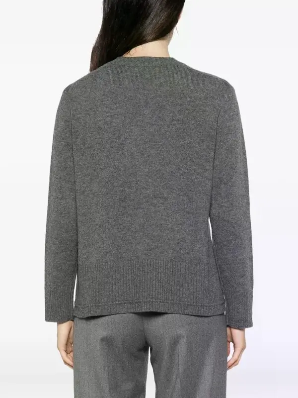 Alpha Studio Ribbed-trim Slit-cuff Sweater