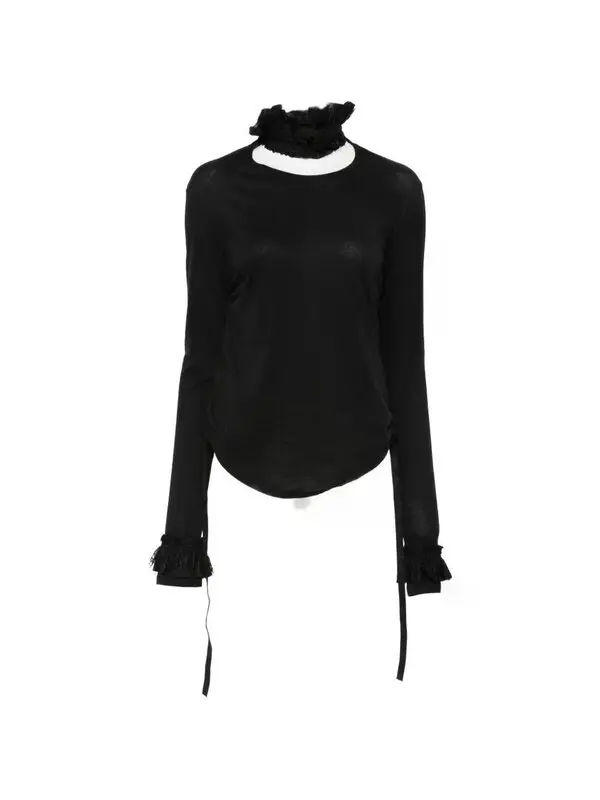 ANN DEMEULEMEESTER Ruffled Gathered Top