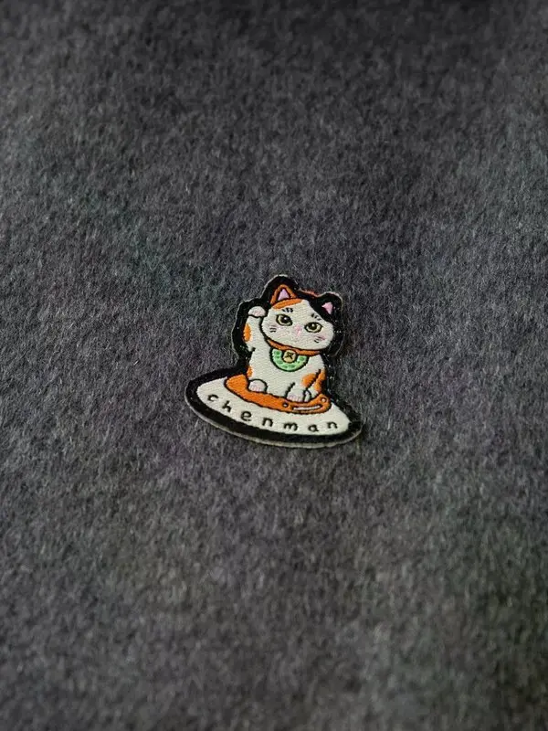 Shanghai Tang Meow Meow Chenman-patch Zipped Jacket