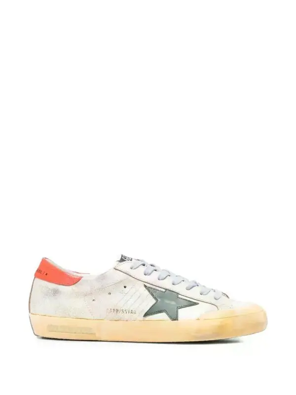 GOLDEN GOOSE Super-star Distressed Sneakers - White