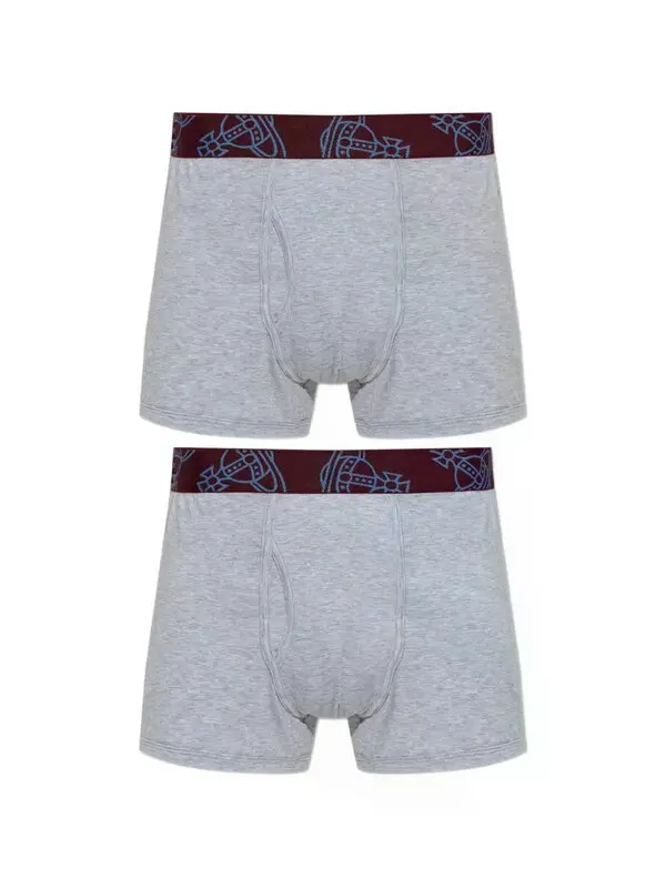 VIVIENNE WESTWOOD Orb Logo-waistband Boxer Briefs - Grey