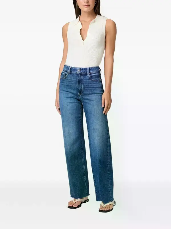 Paige Anessa Raw-hem Wide-leg Jeans