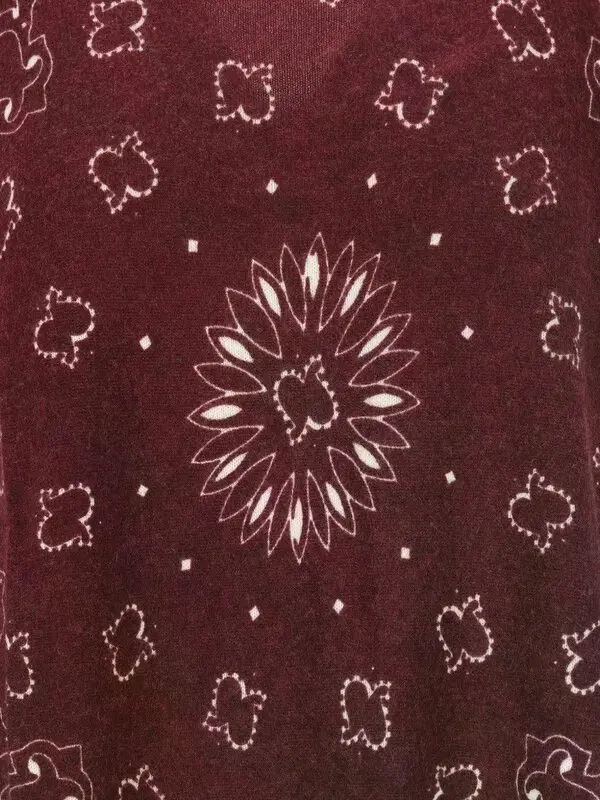 KUJTEN Bandana-print Distressed Sweater