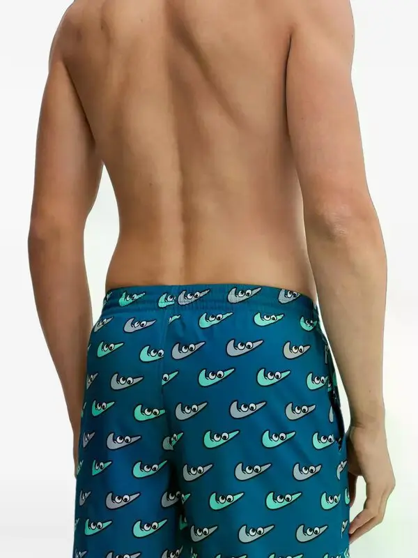 Nike Swoosh-print Swim Shorts
