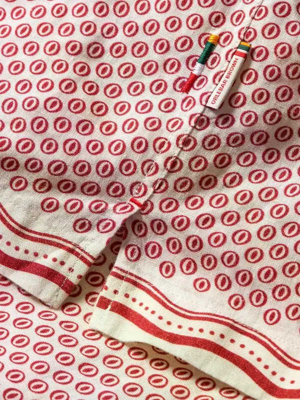 Orlebar Brown Ridley Geometric-print Linen Shirt