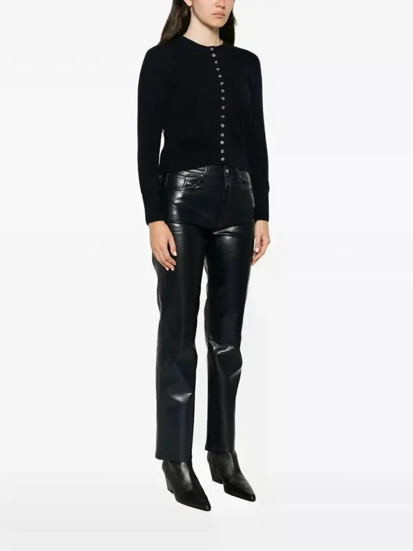 Alpha Studio Button-up Crew-neck Sweater