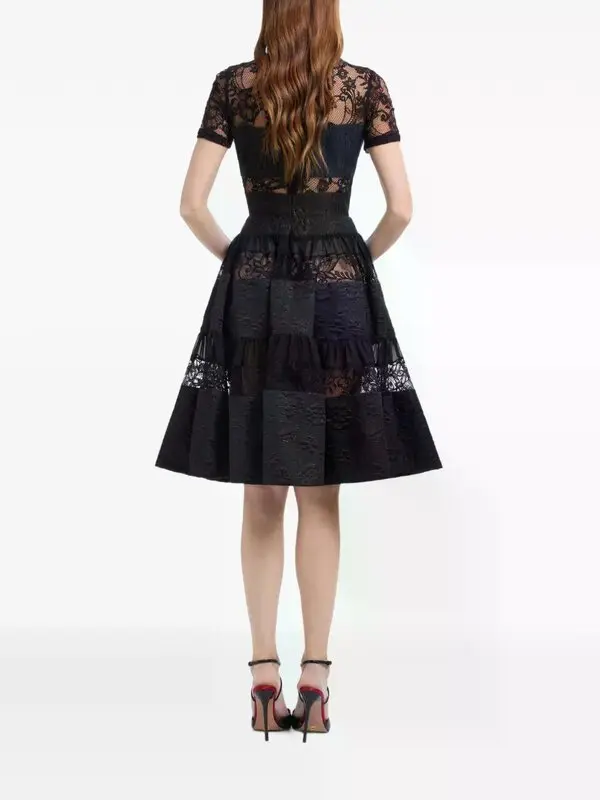 Elie Saab Lace-panelled Midi Dress