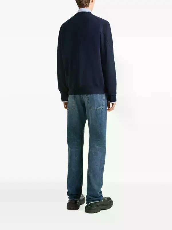 Givenchy Couture Seam Logo-patch V-neck Cardigan