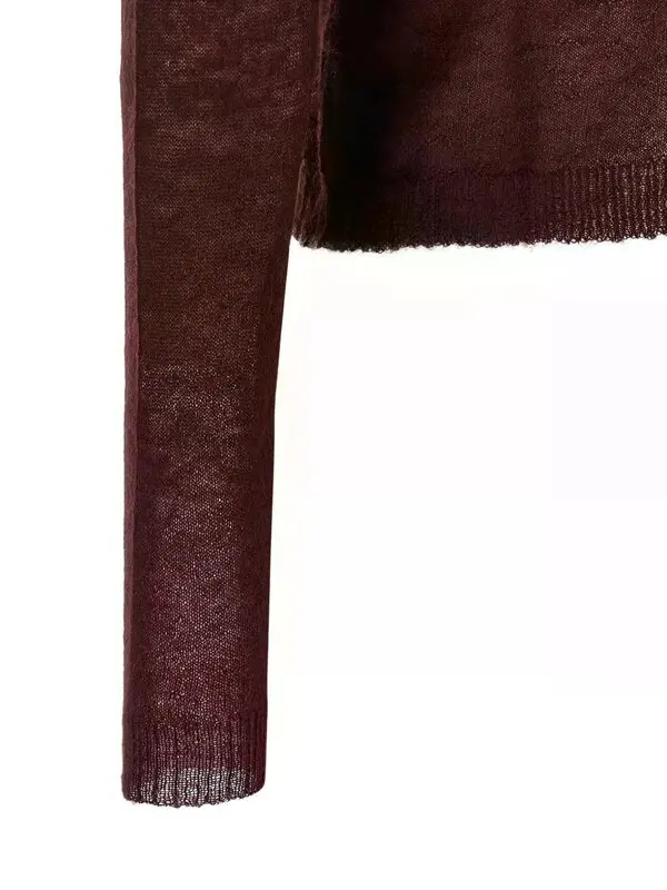 Alberta Ferretti Ruffled Cropped Sweater
