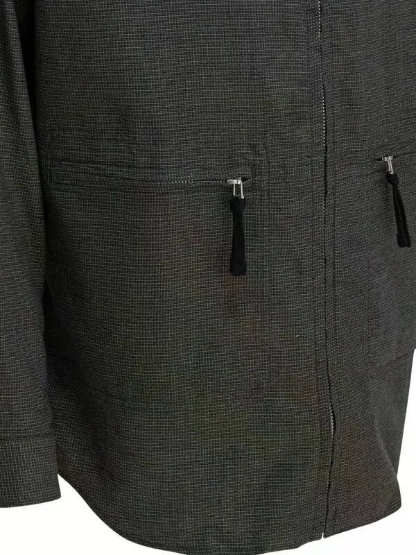 Comme Des Garçons Micro-check Zip-up Jacket