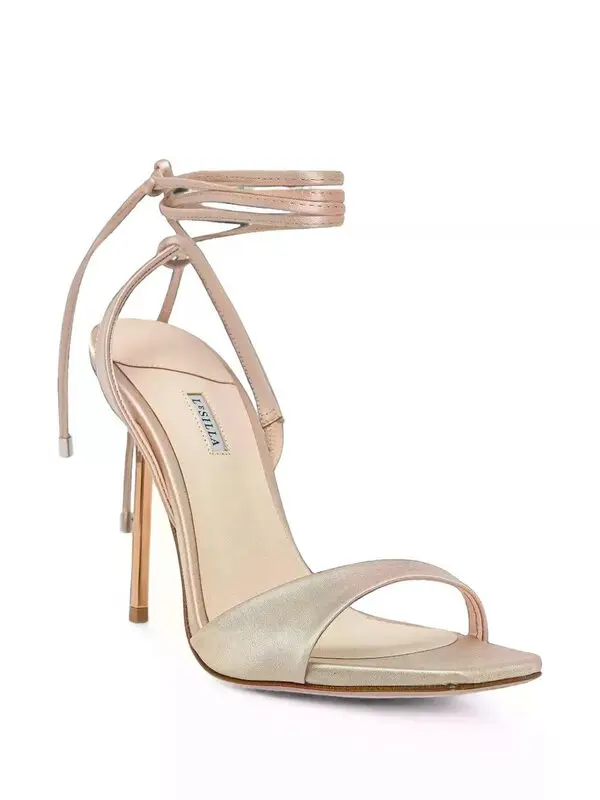 LE SILLA Nyra Satin Lace-up Sandals