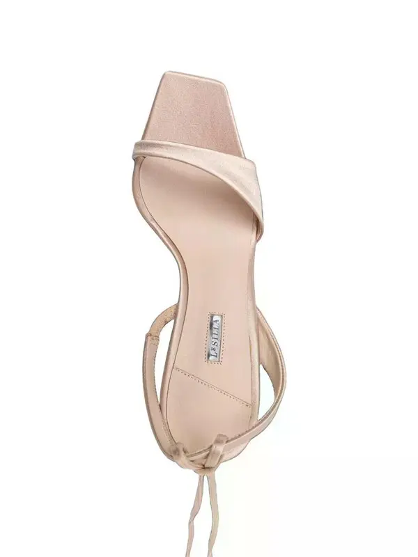 LE SILLA Nyra Satin Lace-up Sandals