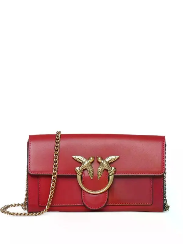 Pinko Love Bag Wallet Chain-link Shoulder Bag - Red