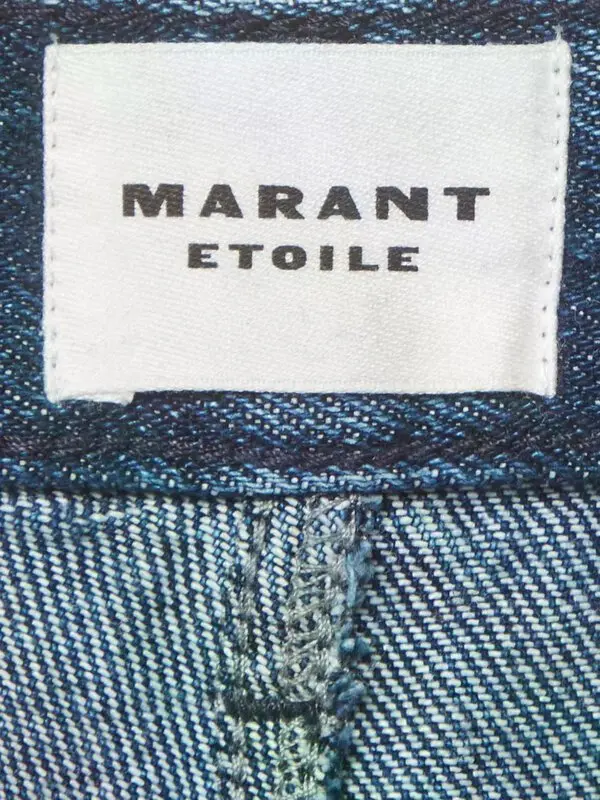 MARANT ETOILE Tilauria Stonewashed Midi Denim Skirt