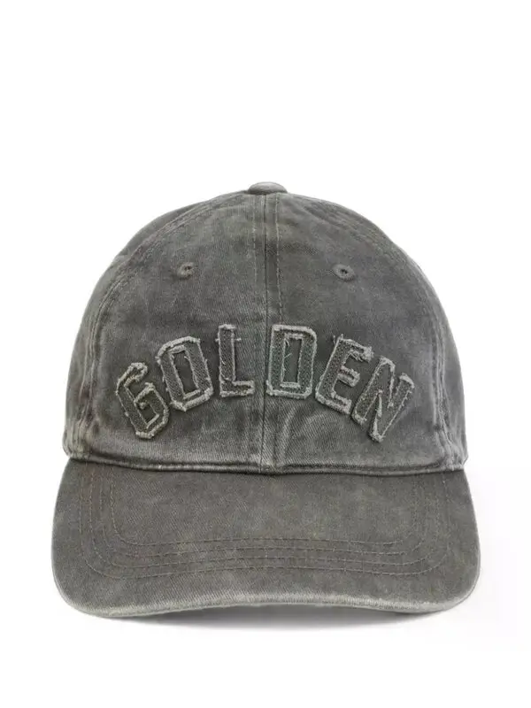 GOLDEN GOOSE Logo-appliqué Baseball Cap - Grey