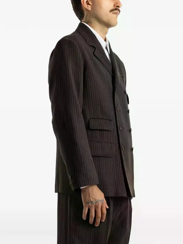 TAIGA TAKAHASHI Double-breasted Pinstriped Jacket