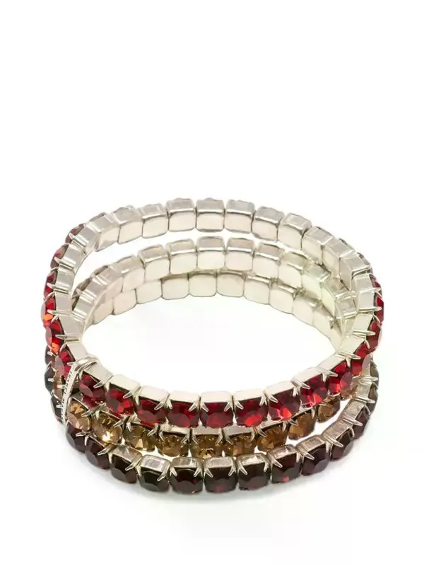 Isabel Marant Étoile Crystal-embellished Stacked Bracelets - Red