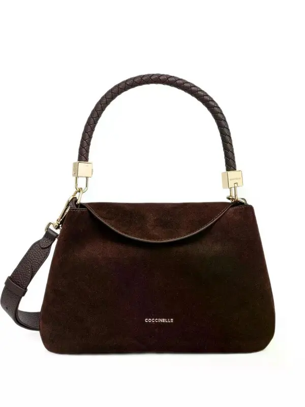 COCCINELLE Small Tiggy Braided-handle Suede Tote Bag