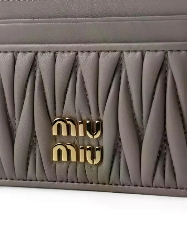 Miu Miu Matelassé Nappa Leather Card Holder