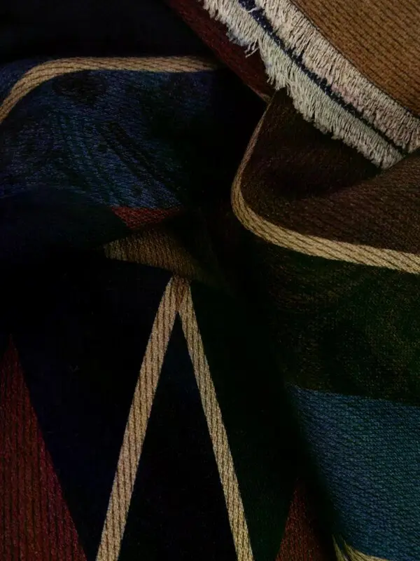 Etro Paisley Argyle-pattern Blanket - Blue
