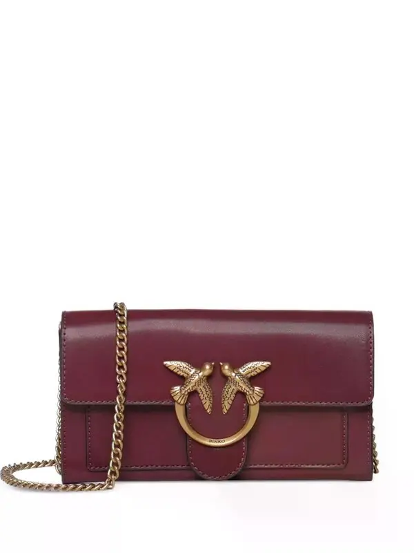 Pinko Love Bag Wallet Chain-link Shoulder Bag - Red
