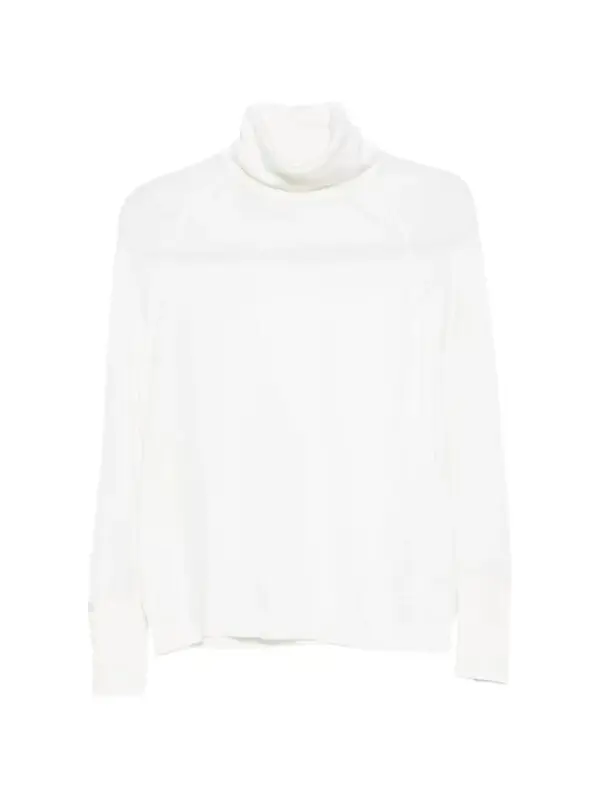Alpha Studio Button-cuff Roll-neck Sweater