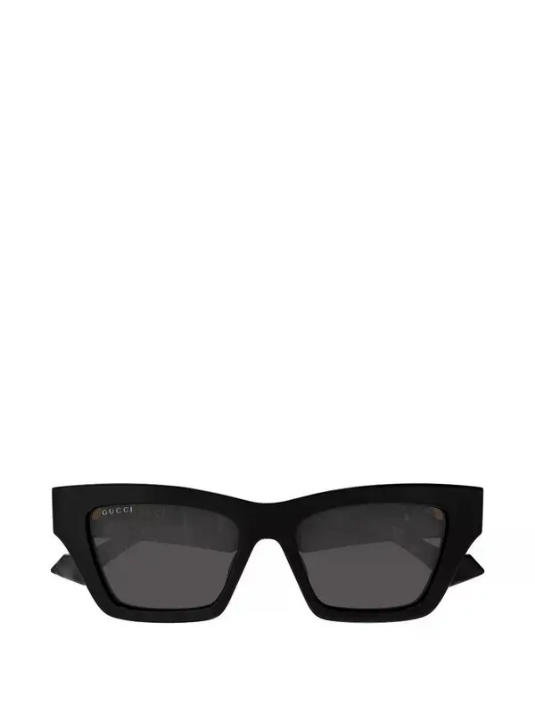 Gucci Double G Square-frame Sunglasses - Black
