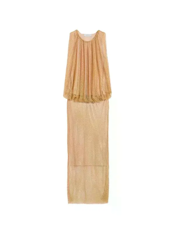 Sportmax Pappa Crystal-embellished Mesh Maxi Dress