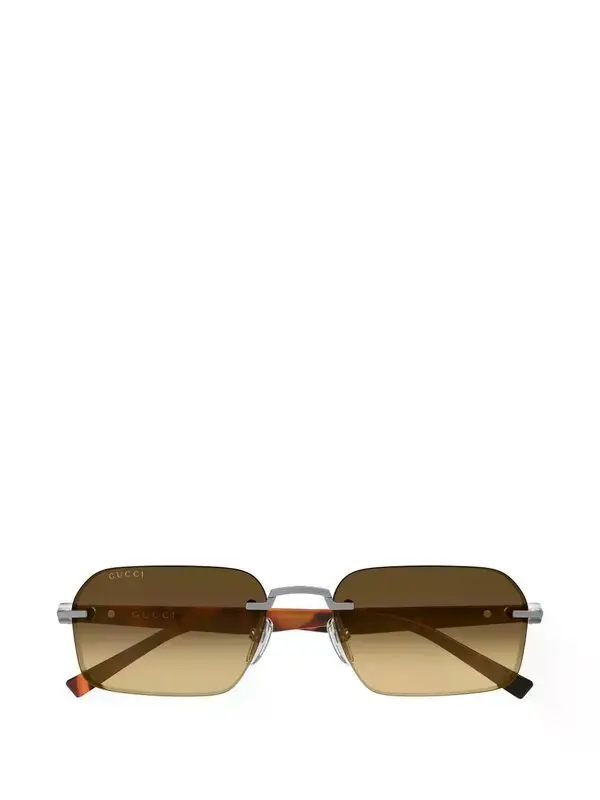 Gucci Rimless Rectangle-frame Sunglasses
