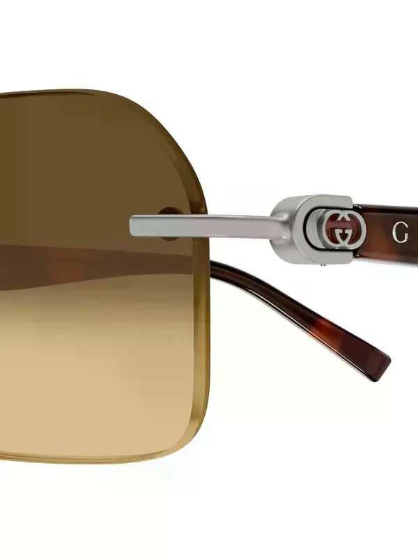 Gucci Rimless Rectangle-frame Sunglasses