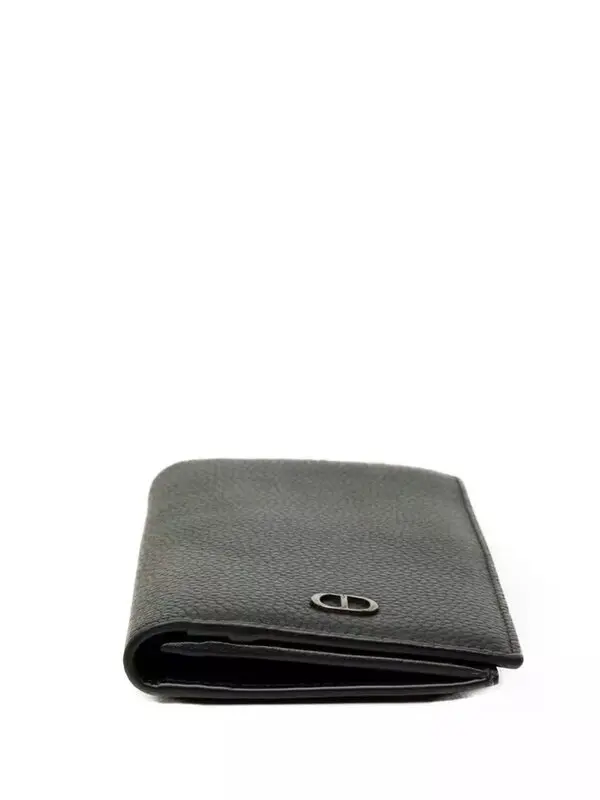Dior 2024 Grained Calfskin Cd Icon Bifold Wallet Long Wallets
