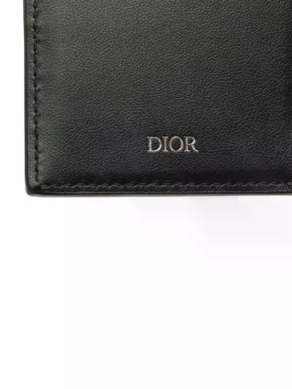 Dior 2024 Grained Calfskin Cd Icon Bifold Wallet Long Wallets