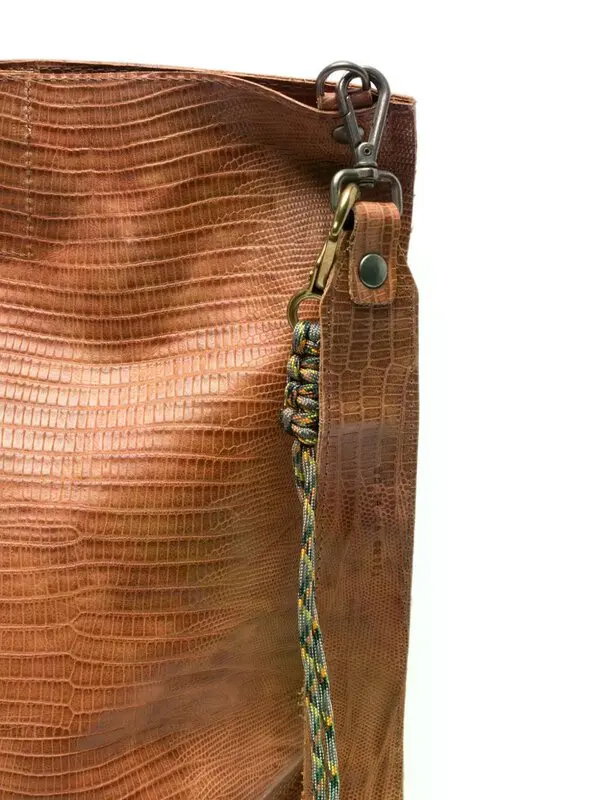 UN TE' DA MATTI Large Sporta Tejus-effect Leather Tote Bag