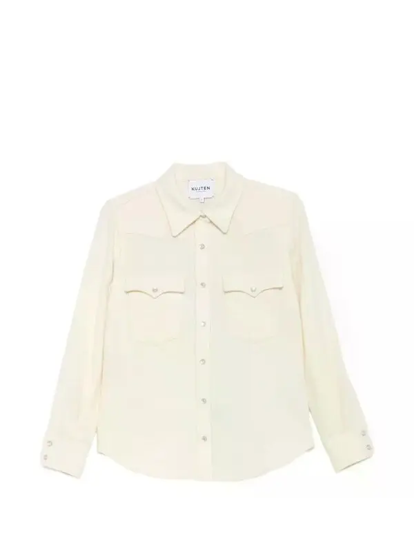 KUJTEN Lumber Plain Western-style Cashmere Shirt