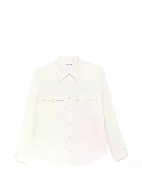 KUJTEN Lumber Plain Western-style Cashmere Shirt
