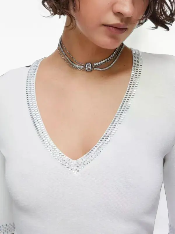 Liu Jo Rhinestone Applique Sweater