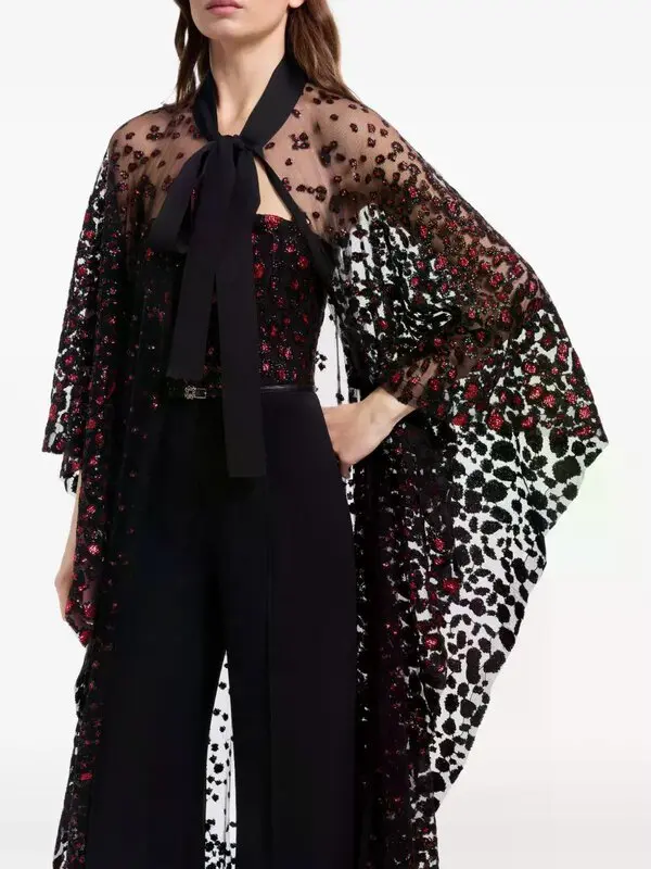 Elie Saab Sequin-embellished Cape